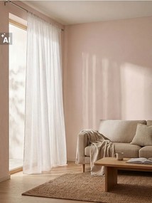 Sinsay - Poloprůhledný závěs s tunelem a třpytivými částečkami - bílá