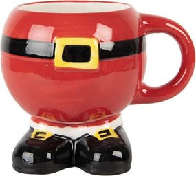 Červený keramický hrnek Santa Claus - 14*11*11 cm / 400 ml