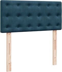 Box spring postel s matrací modrá 80 x 200 cm samet 3287606
