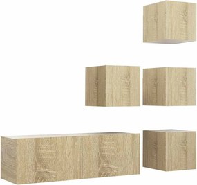 5dílný set TV skříněk dub sonoma kompozitní dřevo 3079037