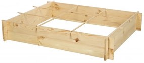 Vyvýšený záhon s mřížkou 100x118 cm, dřevěný, borové dřevo