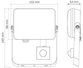LED Venkovní reflektor se senzorem MILKY LED/30W/230V 4000K IP65