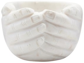 OnaDnes -20% House Doctor Bílá mramorová miska Hands ⌀ 15 cm
