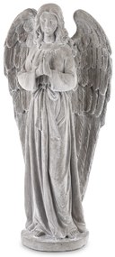 Kameninová figurka anděl v šedé barvě 162638