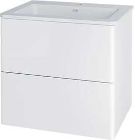 Mereo Mereo, Siena, koupelnová skříňka s umyvadlem z litého mramoru 61 cm, bílá, antracit, černá, CN410M