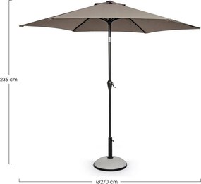 Taupe slunečník ø 270 cm Kalife – Bizzotto