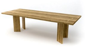 Dubový jídelní stůl Rival z masivu Rozměr: 1800 x 1000 x 750, Barva dřeva: Přírodní dub