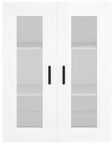 Skříň highboard lesklá bílá 69,5 x 34 x 180 cm kompozitní dřevo,  3198731