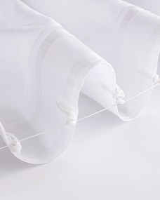 Záclona na řasící pásce Wave barva bílá látka poloprůhledná, lesklé