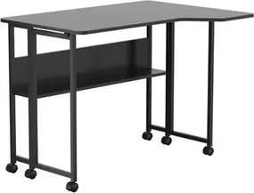 Maclean MC-126 L/B černá / Skládací stůl / mobilní / 100x73 cm / zalom