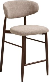Béžová/tmavě hnědá čalouněná barová židle (výška sedáku 65 cm) Levanto – House Nordic