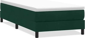 Postel Box Spring bez matrace tmavě zelená 80x210 cm samet 3315804