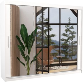 ADRK Furniture Skříň s posuvnými dveřmi a zrcadlem CHESTER 250 ADRK-SW-CHE-W-250