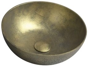 Sapho Formigo Betonové umyvadlo, průměr 39 cm, zlatá FG131