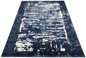 Kusový koberec BREEZE MU45B Abstraktní moderní tmavě modrý Rozměr: 160x220 cm