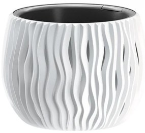 Obal na květník SANDY BOWL 2v1 plastový matný d37x21cm