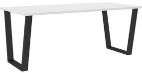 Jídelní stůl industriální Cezar - 185x67 cm - bílá