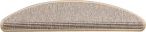 Schodové rohože 15 ks 56 x 17 x 3 cm stříbrné, půlkulaté 326895