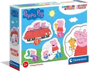 CLEMENTONI Moje první puzzle Prasátko Peppa 4v1 / 3, 6, 9, 12 dílků /