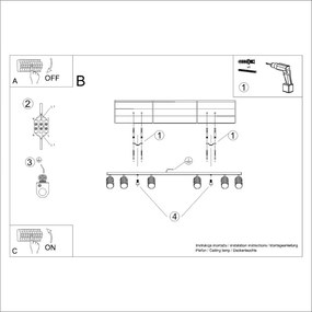 Bodové svítidlo v cihlové barvě 6,5x117 cm Gleam – Sollux