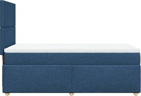 Box spring postel s matrací modrá 80x200 cm textil 3291106