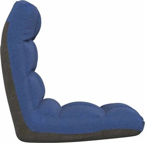 Skládací lenoška na podlahu modrá textil 336588