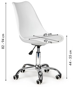 Kancelářská otočná židle LILIANA bílá