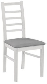 Jídelní židle LIMA | masiv | VÝBĚR TKANIN | bílá