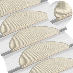 Schodové rohože 15 ks 65 x 21 x 4 cm stříbrné, půlkulaté, velké 326901