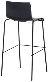 Barová židle Pelham - plast | černá