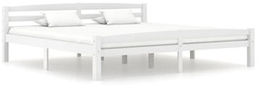 Rám postele bílý masivní borové dřevo 180 x 200 cm,  322073 HangarStore.cz