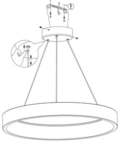Eglo 900068 - LED RGBW Stmívatelný lustr na lanku MARGHERA-Z LED/26W/230V