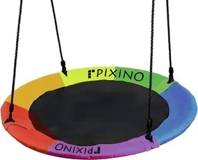 PIXINO Houpačka Čapí hnízdo barevná / průměr 100 cm / nosnost 150 kg /