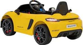 Elektrické autíčko Porsche Spyder RS ​​718 MP4 žluté