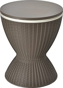 Costway Cool box taburet zahradní stůl výškově nastavitelný ledový chlazený