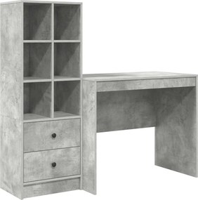 Stůl Betonově šedá 135,5 x 50 x 127 cm 2 ks 3337364