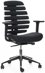 MERCURY kancelářská židle FISH BONES, černý plast, 26-60 černá, 3D područky