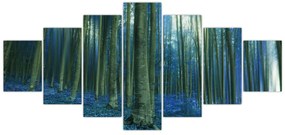 Obraz - Modrý les (210x100 cm)