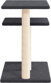Škrabadlo pro kočky s plošinami tmavě šedé 62,5 cm 172048