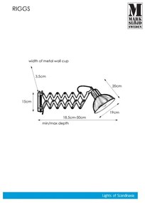 Markslöjd 108104 - Nástěnné svítidlo RIGGS 1xE27/60W/230V mosaz