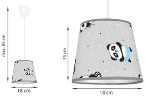 Dětské závěsné svítidlo Cone, 1x textilní stínítko se vzorem (výběr ze 4 vzorů)