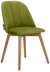 Konsimo Sp. z o.o. Sp. k. | Jídelní židle BAKERI 86x48 cm světle zelená/světlý dub | KO0075