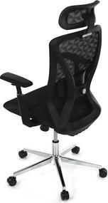 Ergonomická kancelářská židle NILS - černá síťovina