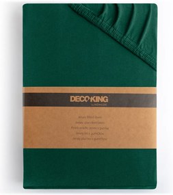 DecoKing Bavlněné jersey prostěradlo Amber zelené Deco king Rozměr prostěradlo DecoKing: 140-160x200 cm 30cm