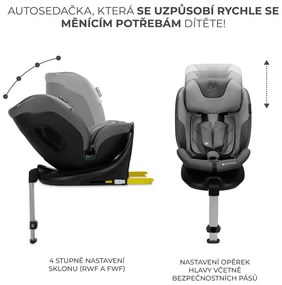 Kinderkraft Autosedačka i-Fix 40-150 cm Kinderfraft select Cool grey