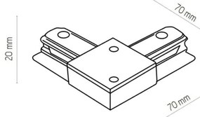 Zuma Line 3016 - Bodové svítidlo do lištového systému REFLEKTOR 6xGU10/10W/230V