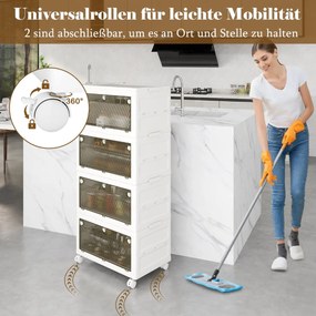 Costway Úložný box s víkem, stohovací boxy, skládací skladovací kontejnery