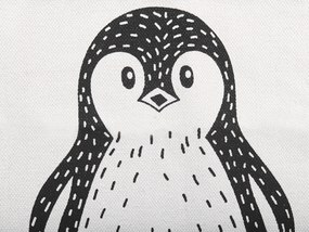 Dětský koberec s potiskem tučňáků 60 x 90 cm černobílý HAJDARABAD Beliani