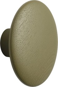 Háček na zeď Dots Wood 6,5 cm khaki