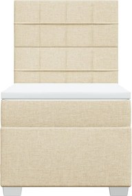 Box spring postel s matrací krémová 90x190 cm textil 3290348